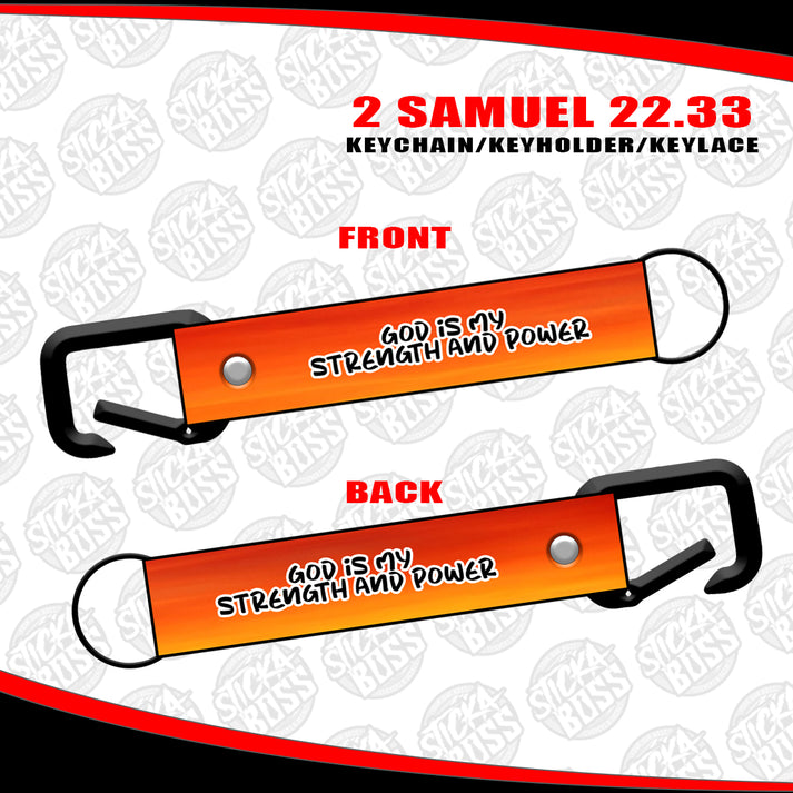 2 SAMUEL 22:33 KEYCHAIN / KEYHOLDER / KEYLACE (SOLD PER PIECE) – StickaBoss