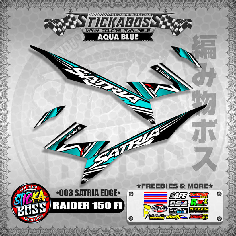 RAIDER 150 FI MALAYSIAN STICKER DECALS ( 003 SATRIA EDGE )【WITH FREEBI ...
