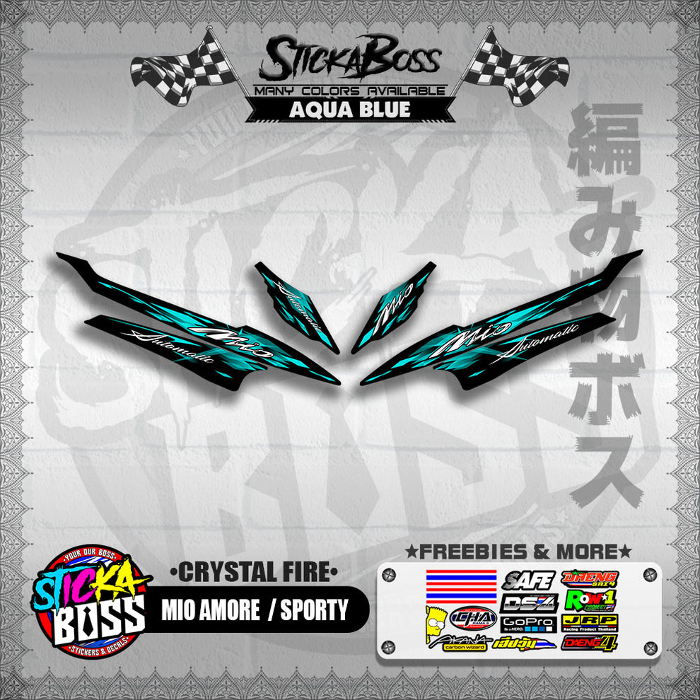 MIO AMORE / SPORTY DECALS ( CRYSTAL FIRE )【WITH FREEBIES】 – StickaBoss