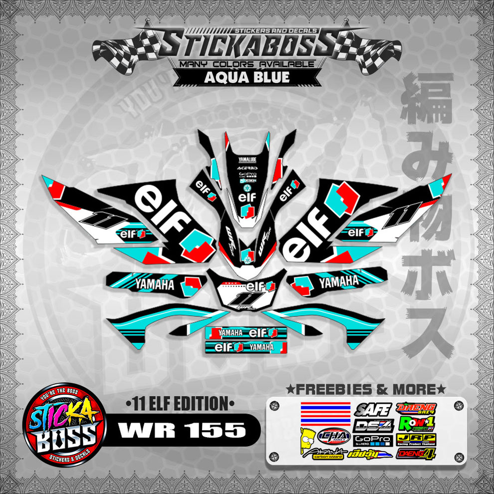 WR 155 STICKER DECALS ( 11 ELF EDITION )【WITH FREEBIES】 – StickaBoss