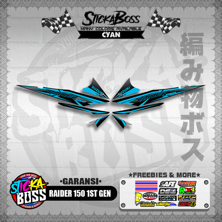 RAIDER 150 1ST GEN DECALS ( GARANSI )【WITH FREEBIES】 – StickaBoss