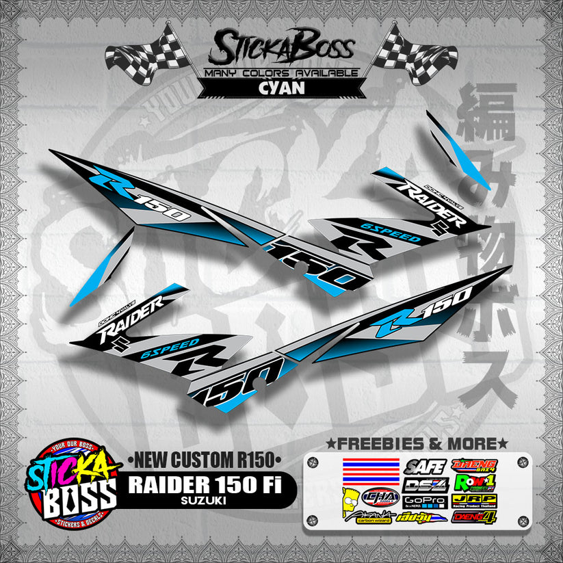 RAIDER 150 Fi DECALS ( NEW CUSTOM R150 )【WITH FREEBIES】 – StickaBoss