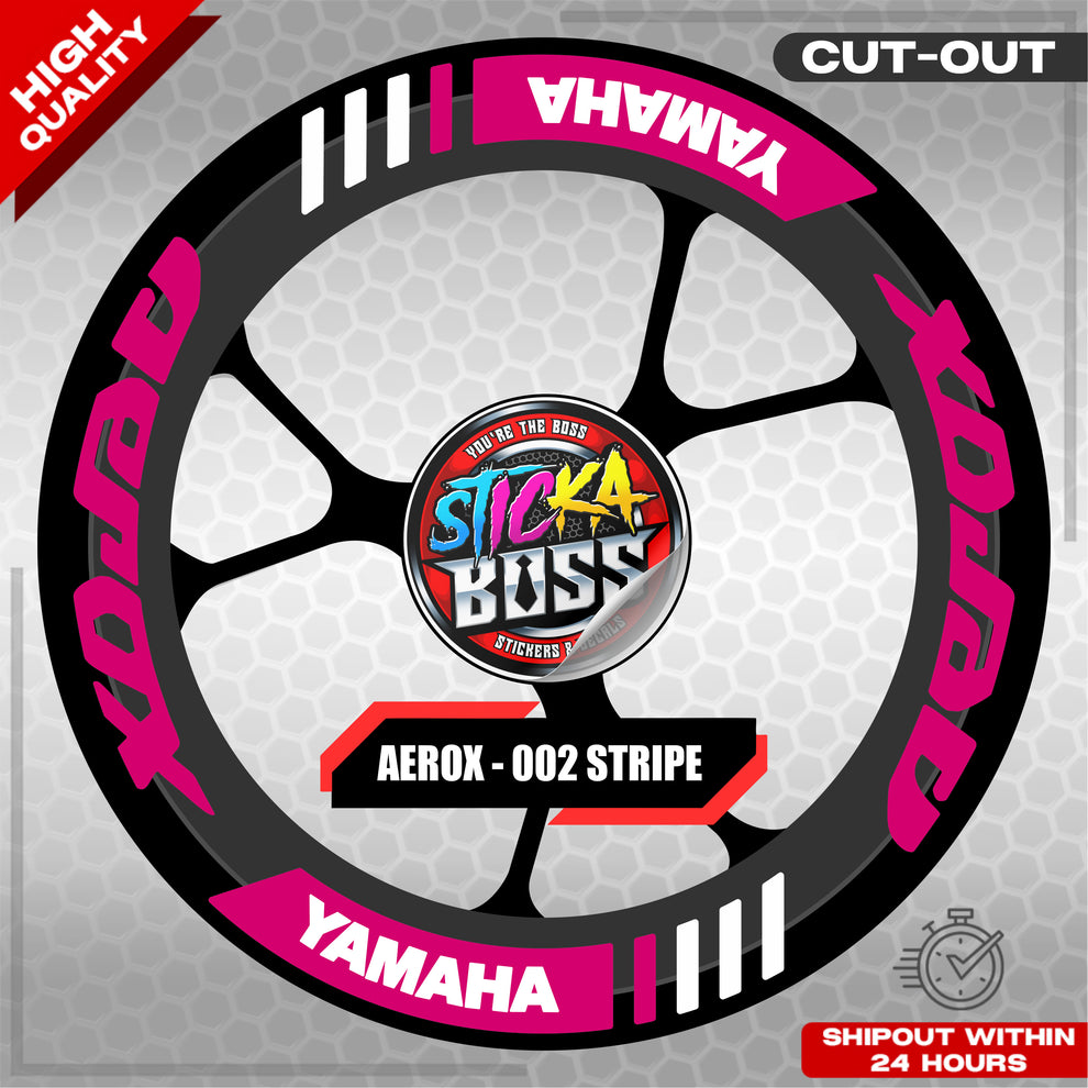 AEROX MAG STICKER SET ( 2 MAGS ) - 002 STRIPE | VINYL WATERPROOF CUT-O ...