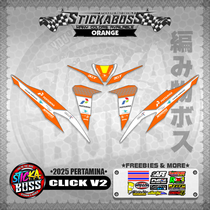 CLICK V2 STICKER DECALS ( 2025 PERTAMINA )【WITH FREEBIES】 – StickaBoss