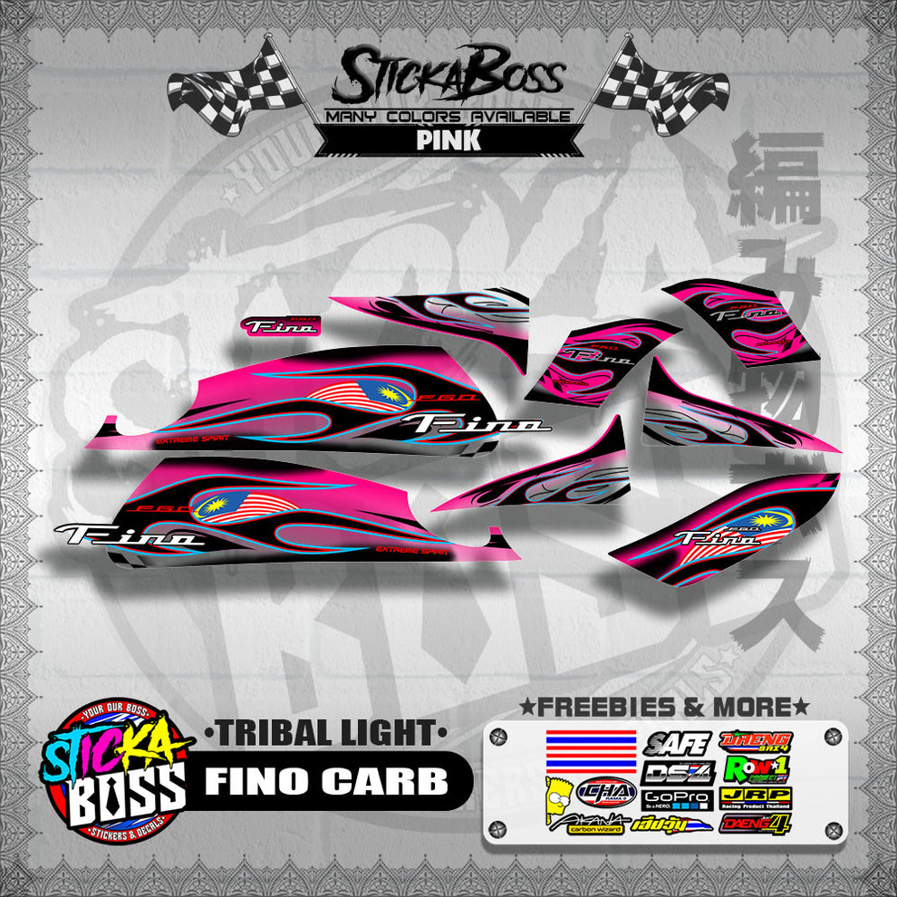 FINO CARB DECALS ( TRIBAL LIGHT )【WITH FREEBIES】 – StickaBoss