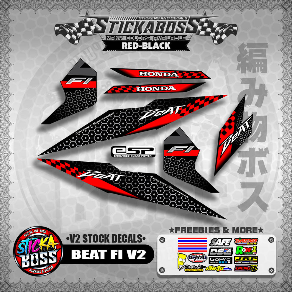 BEAT FI V2 ( V2 STOCK DECALS )【WITH FREEBIES】 – StickaBoss