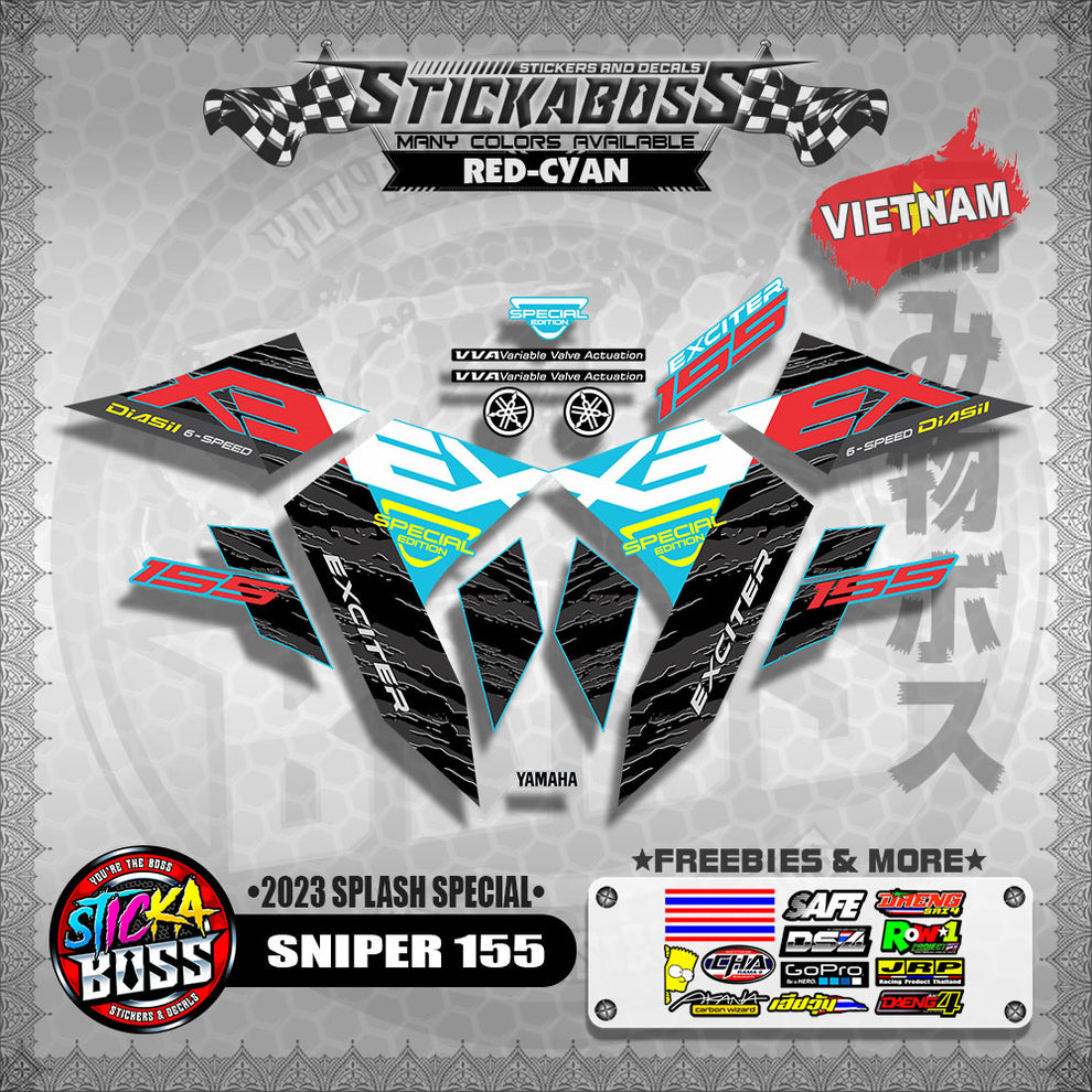 SNIPER 155 VIETNAM DECALS (2023 SPLASH SPECIAL)【WITH FREEBIES】Y16ZR ...