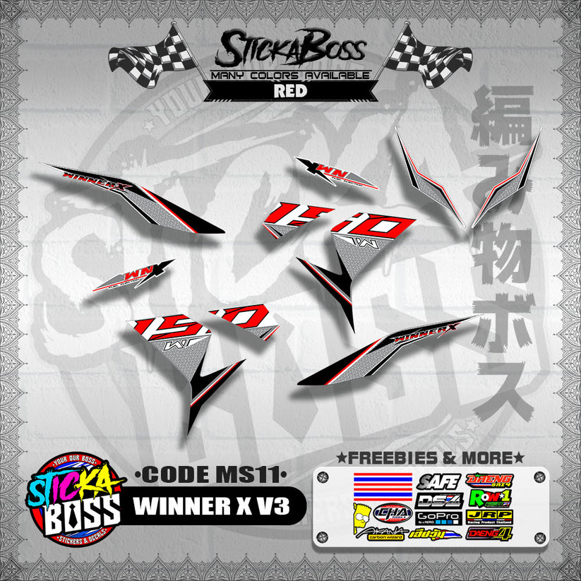 WINNER X V3 DECALS ( CODE MS11 )【WITH FREEBIES】 – StickaBoss