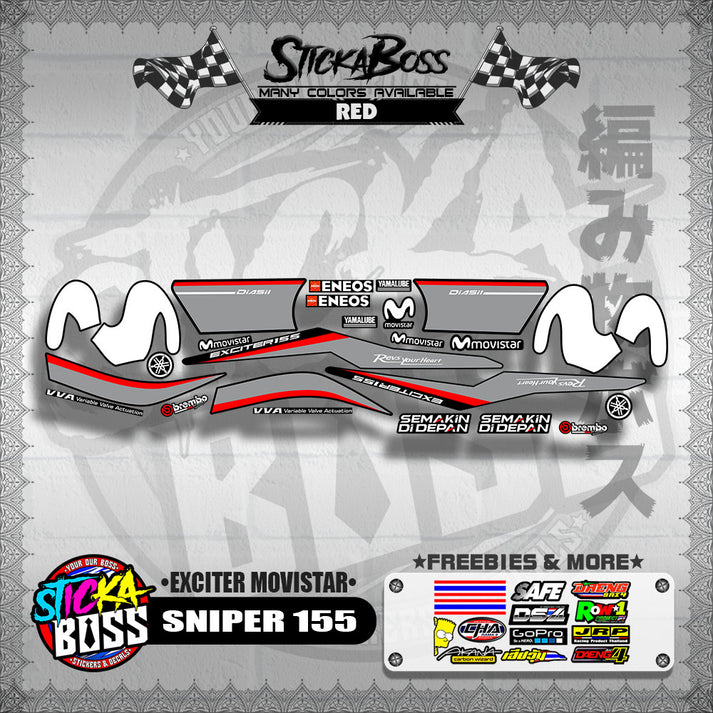 SNIPER 155 DECALS ( EXCITER MOVISTAR )【WITH FREEBIES】 – StickaBoss