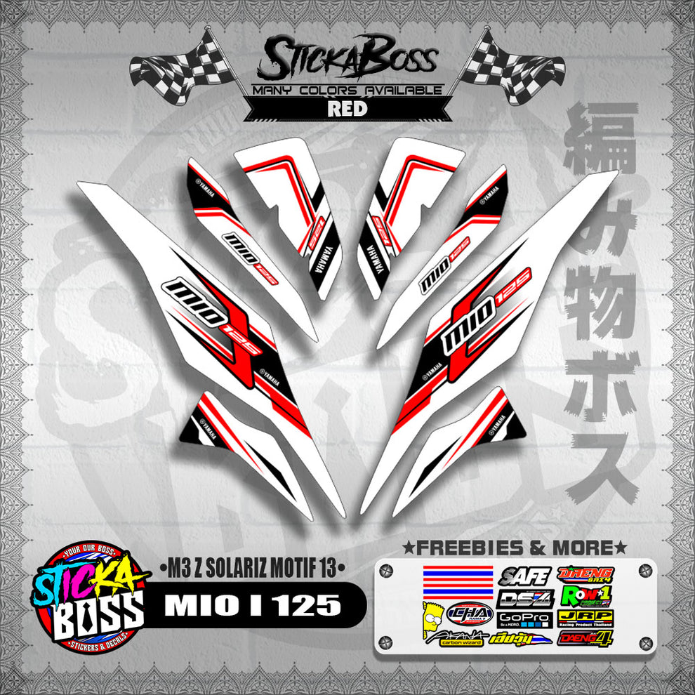 MIO I 125 DECALS ( M3 Z SOLARIZ MOTIF 13 )【WITH FREEBIES】 – StickaBoss