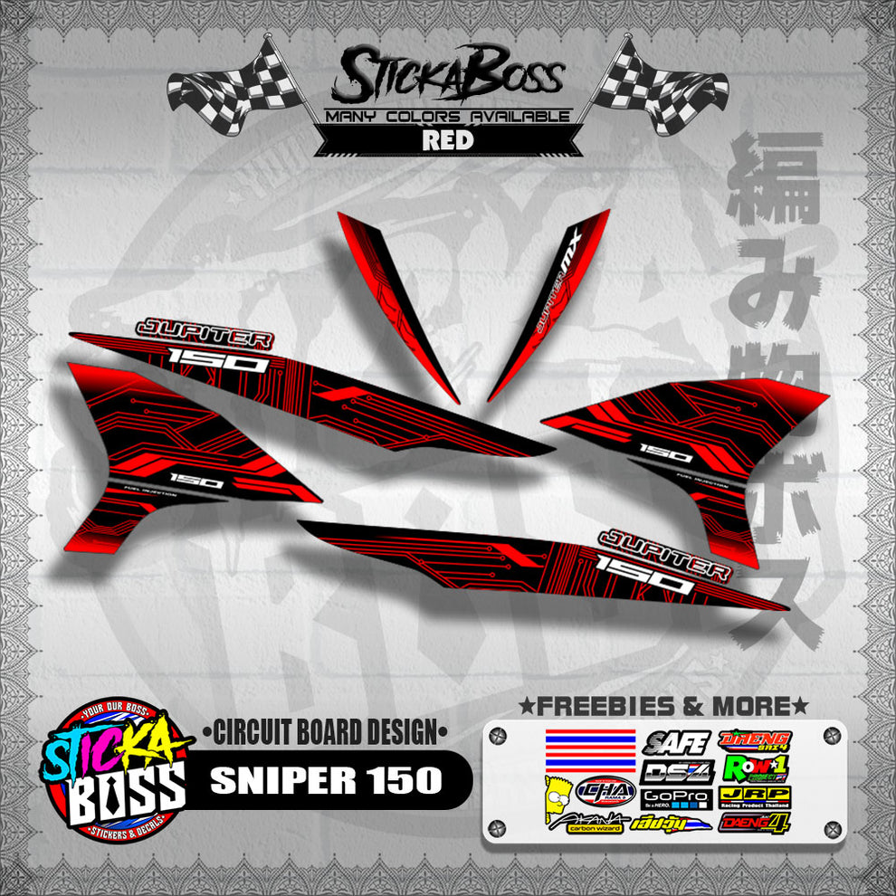 SNIPER 150 DECALS ( CIRCUIT BOARD DESIGN )【WITH FREEBIES】 – StickaBoss