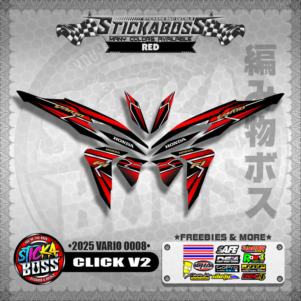 CLICK V2 INDO STICKER DECALS ( 2025 VARIO 0008 )【WITH FREEBIES ...