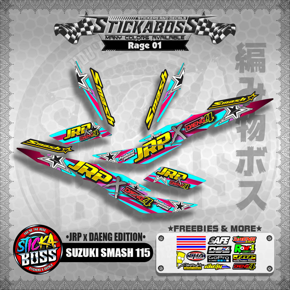 Suzuki Smash 115 Decals [RAGE EDITION] JRP x DAENG (Semi-Full)【PREMIUM ...