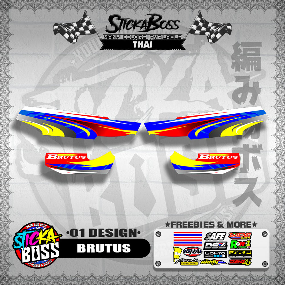 KAWASAKI BRUTUS STOCK DECALS ( 01 DESIGN )【WITH FREEBIES】 – StickaBoss