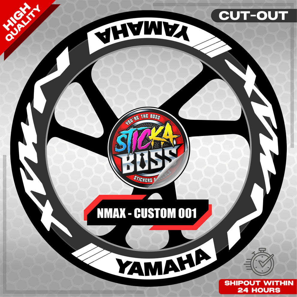 NMAX 155 MAGS STICKER SET ( 2 MAGS ) - CUSTOM 001 | VINYL WATERPROOF C ...