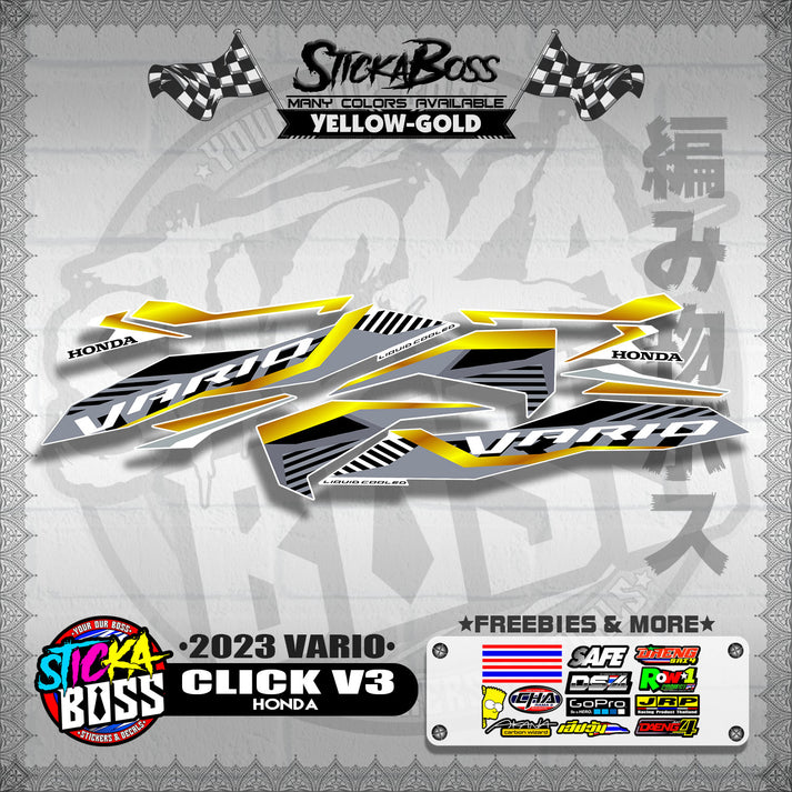 CLICK V3 STOCK DECALS ( 2023 VARIO )【WITH FREEBIES】 – StickaBoss